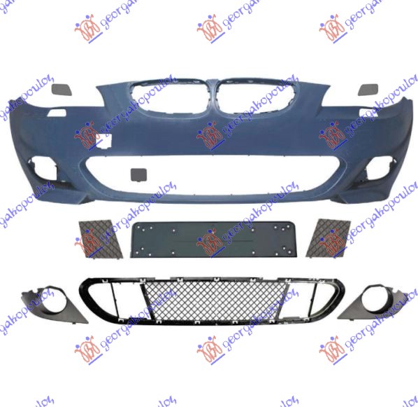 PREDNJI BRANIK KOMPLET M – TECH – 07 BMW SERIES 5 (E60/61) (2003-2010) (OEM: 51117897207)