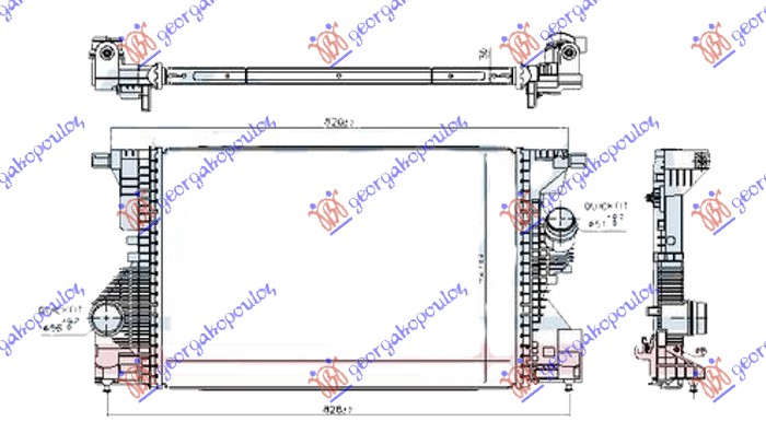 HLADNJAK INTERCOOLERA 1.3 BENZIN/HIB (634x427x30) MERCEDES A CLASS (V177) SEDAN (2018-) (OEM: 2475000100, A2475000100)