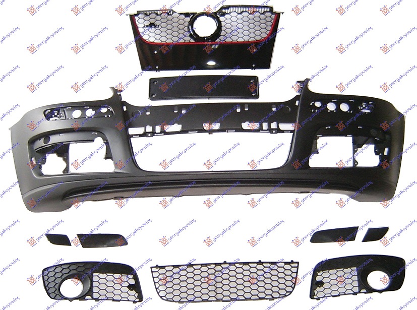 PREDNJI BRANIK KOMPLET (GTi) VW JETTA (2005-2010) (OEM: 1K0807217DGRU, 1K0807217RGRU)