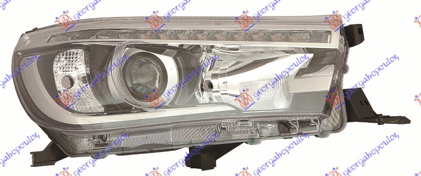 FAR ELEKTRICNI (HB3) SA LED DNEVNIM SVETLIMA (TYC) Desna str. TOYOTA HI-LUX 2WD/4WD (2015-2020) (OEM: 81140-0K710, 811400K710)