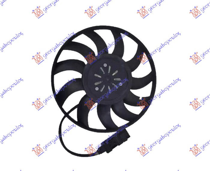 VENTILATOR BENZIN/DIZEL (380mm) (400W) LEVO AUDI A8 (2002-2009) (OEM: 4E0959455G)