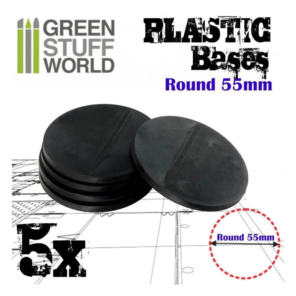 Plastic Round Base 55mm - PACKx5