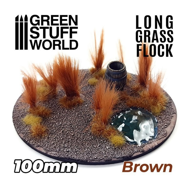 Long Grass Flock 100mm - Color BROWN