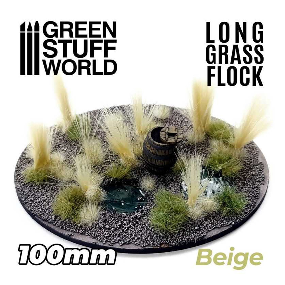 Long Grass Flock 100mm - Color BEIGE