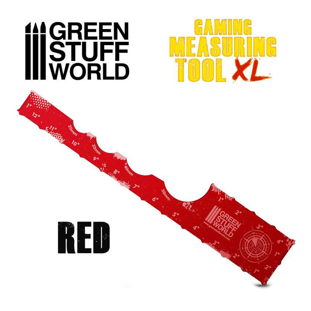 Gaming Measuring Tool - RED (thickness 3mm) 12 inches