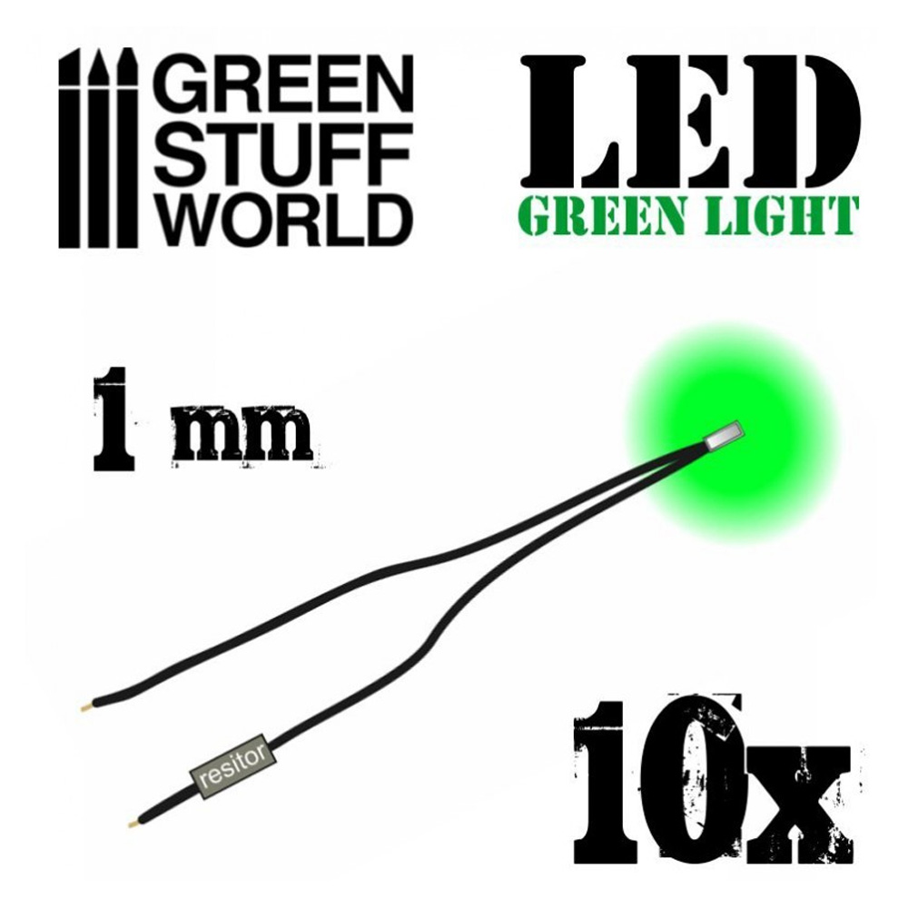 Micro LEDs - GREEN - 1mm (0402 SMD)