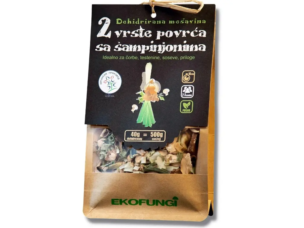 EKOFUNGI Pasta Rižoto Mix Organski šampinjoni sa povrćem bez glutena 40g