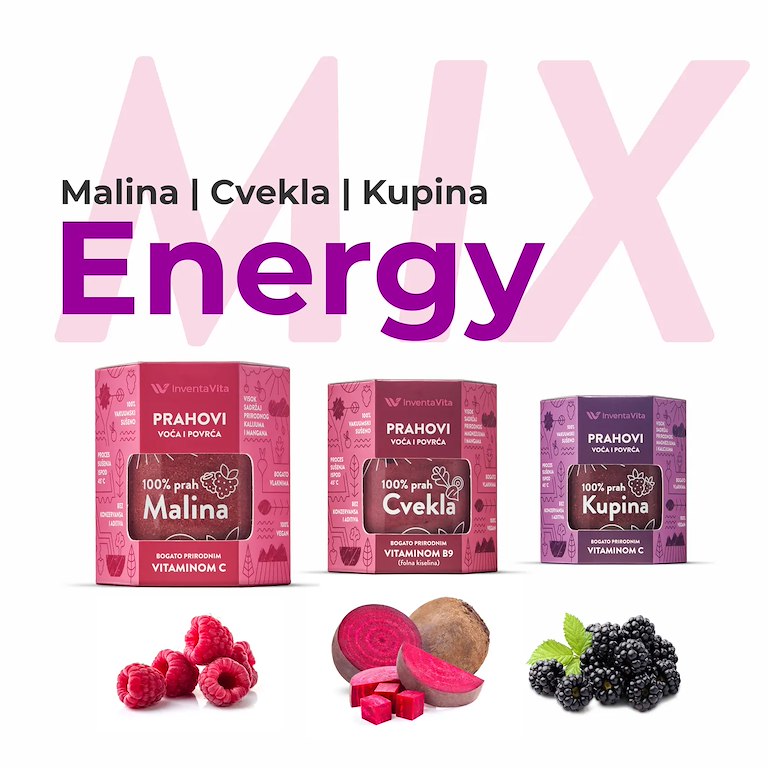 INVENTA VITA Prahovi voća i povrća Energy MIX Malina/Cvekla/Kupina