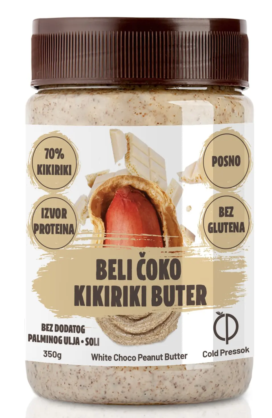 COLD PRESSOK Beli čoko-kikiriki puter 350g