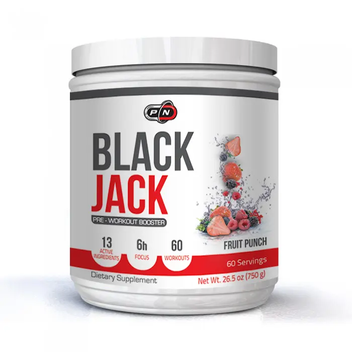 PURE NUTRITION Dijetetski suplement Black Jack Fruit punch pre-workout 750g