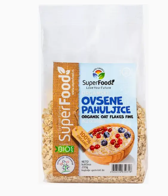 SUPER FOOD Ovsene pahuljice bez glutena 200 g ORGANIC