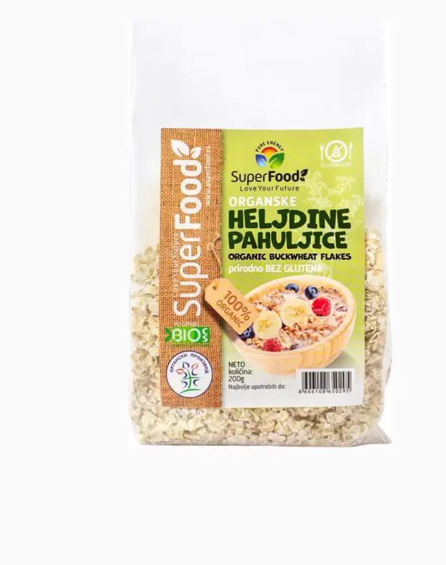 SUPER FOOD Heljdine pahuljice bez glutena 200 g ORGANIC