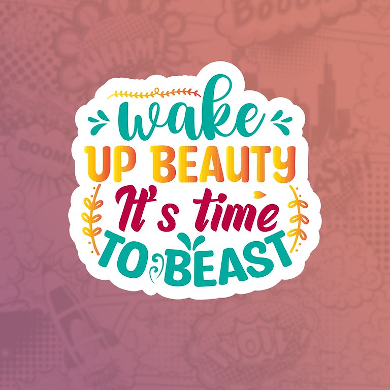 WAKE UP BEAUTY STIKER