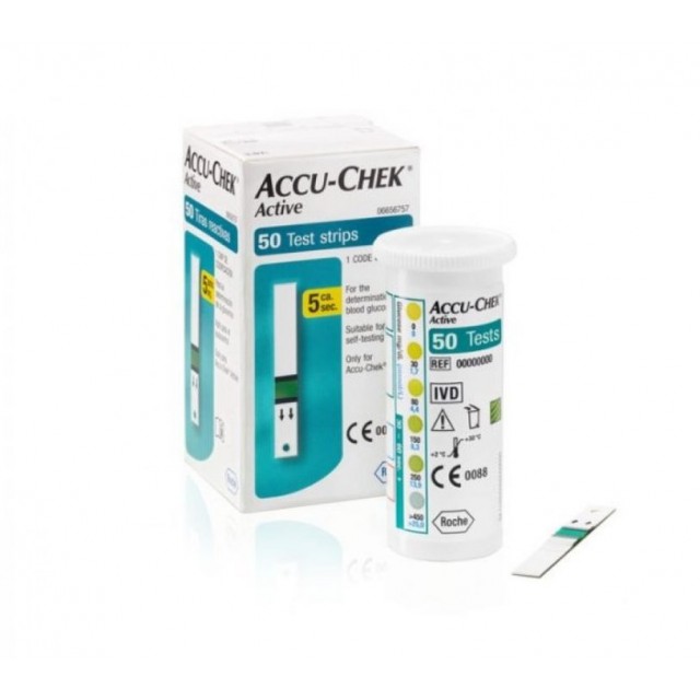 ACCU-CHEK ACTIVE TEST TRAKE, 50 KOMADA