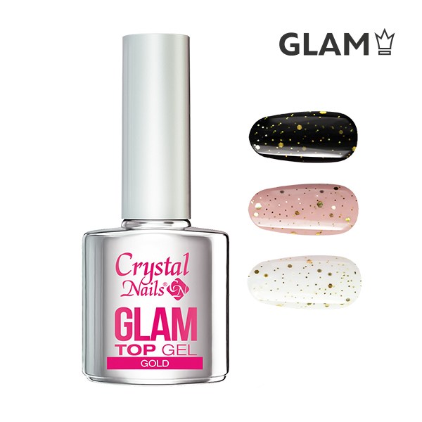 CN Glam top gel 4ml – zlatni