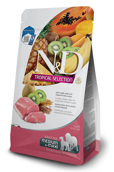 N&D - TROPICAL | Adult Medium & Maxi - Pork, Spelt, Oats and Tropical Fruits