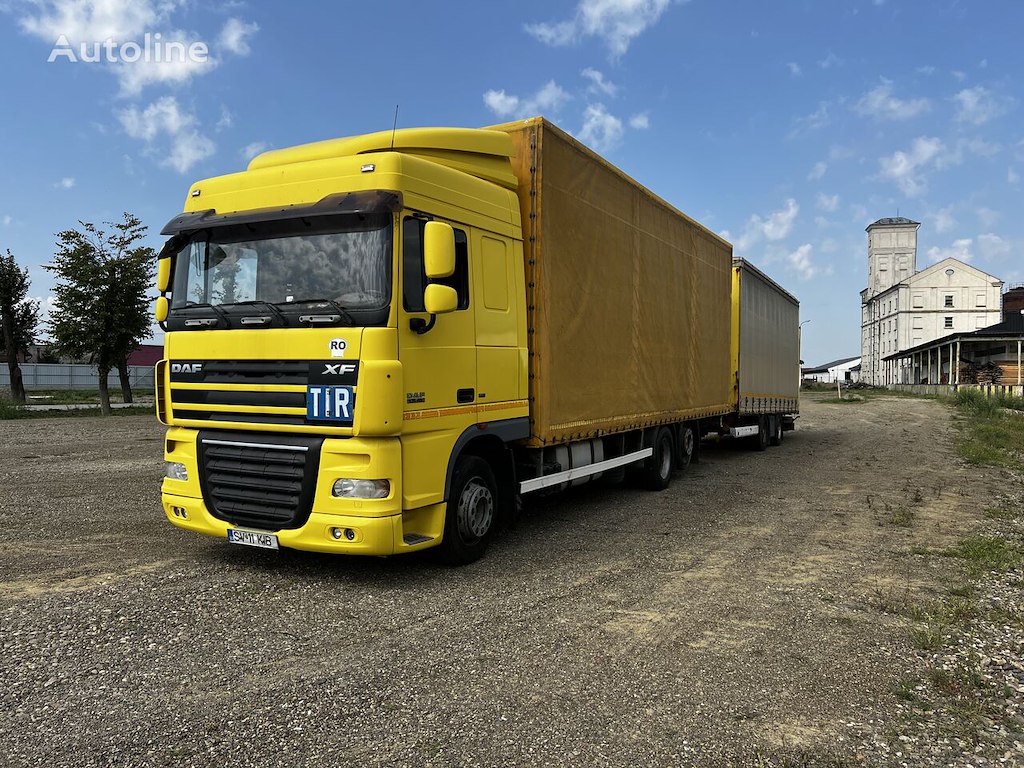 DAF XF 105 460 kamion s ceradom + prikolica sa kliznom ceradom