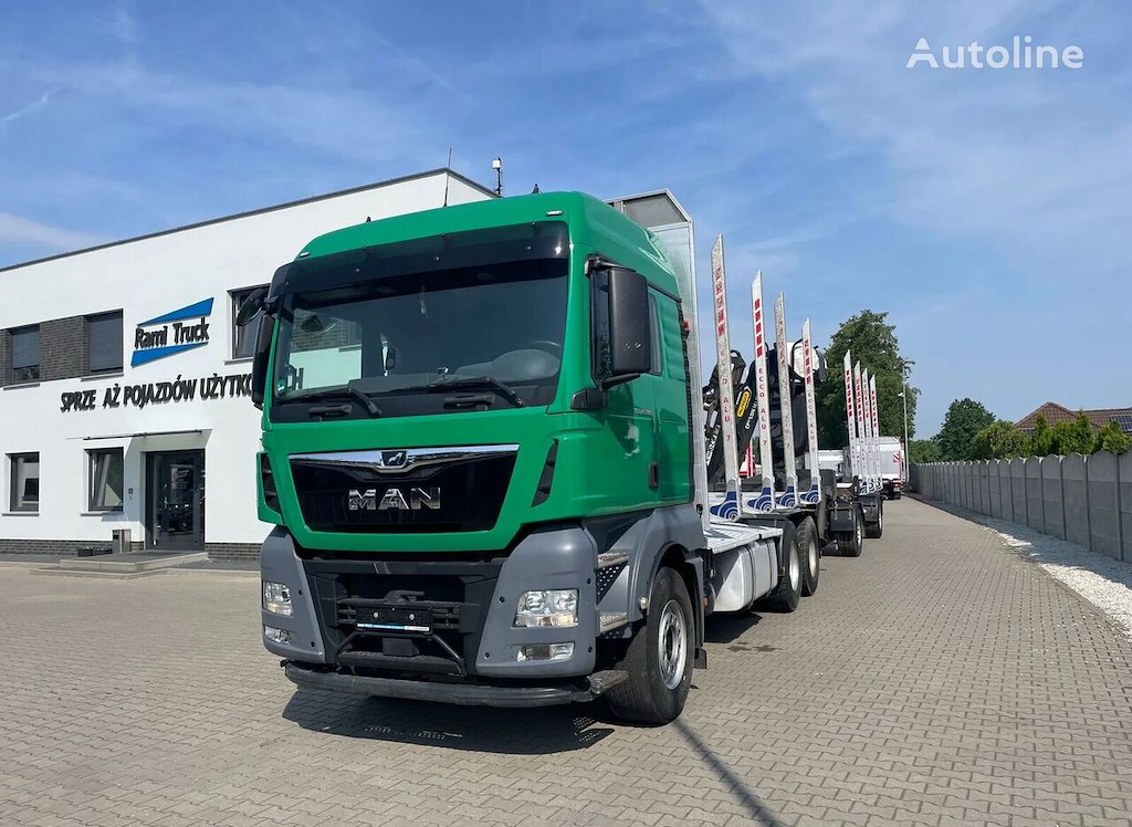 MAN TGX 26.500, 6x4, HDS EPSILOM M12Z, zestaw do transportu drewna kamion za prevoz drva