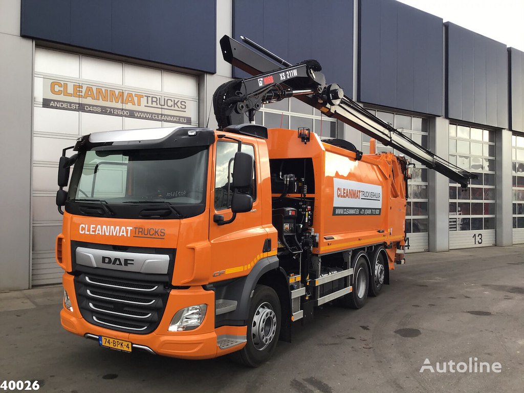 DAF FAN CF 340 Hiab 21 Tonmeter laadkraan kamion za smeće