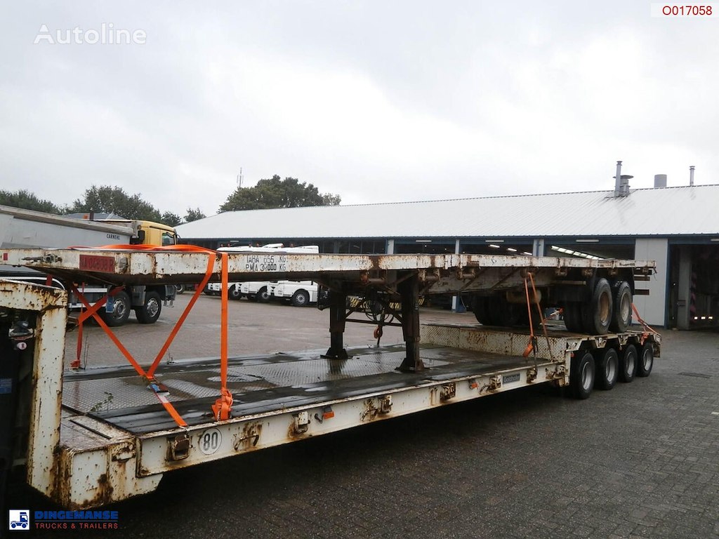 Traylona 2-axle platform trailer 39000KG / Extendable 19M poluprikolica sa niskom platformom