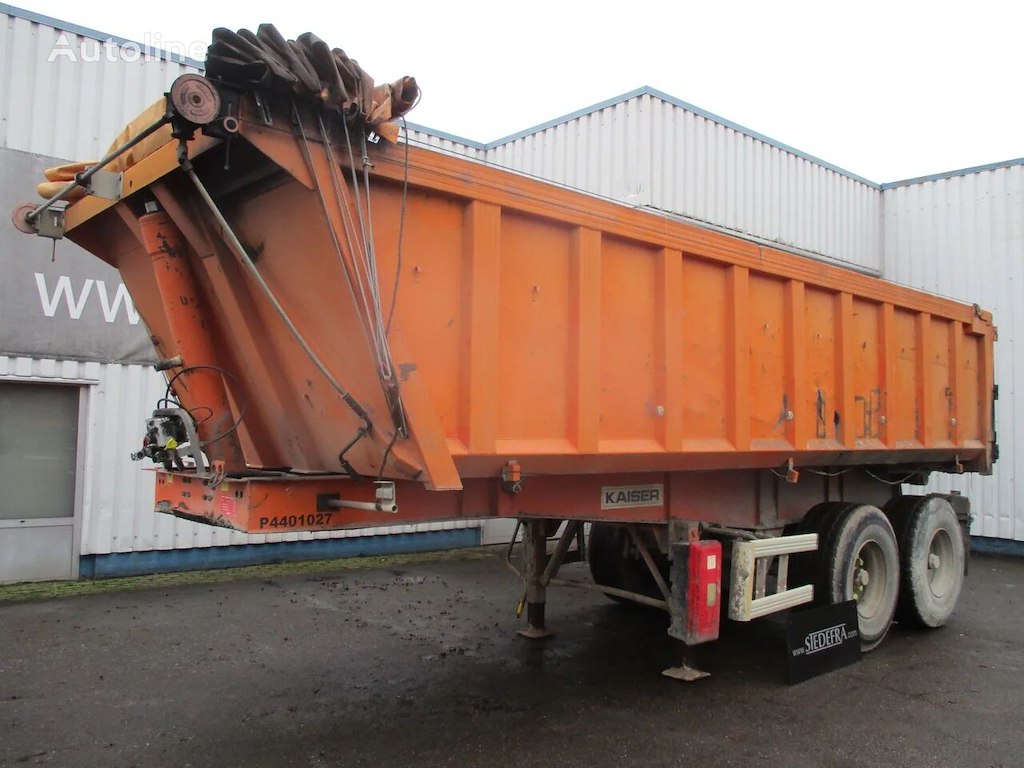 Kaiser 2 axle , steel tipper trailer , spring suspension , drum brakes poluprikolica kipera