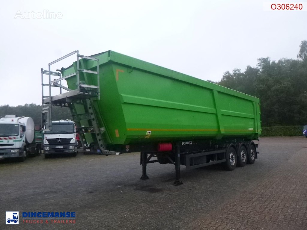 Schmitz Cargobull Tipper trailer steel 58 m3 + tarpaulin poluprikolica sa ravnom platformom