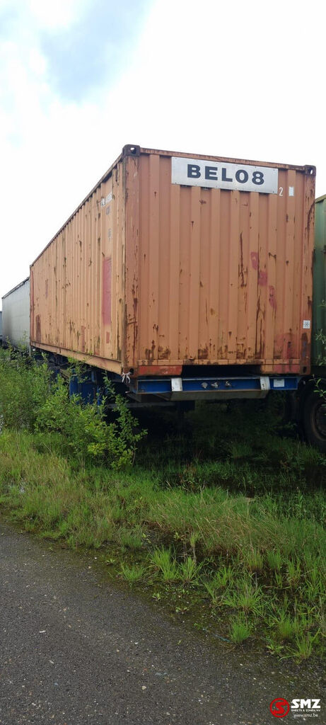 Fruehauf Oplegger container+ 1000 lames steel poluprikolica za prevoz kontejnera