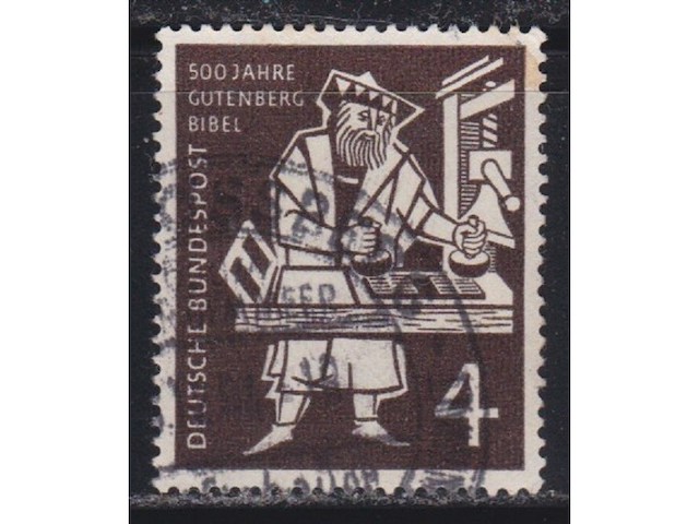 Nemačka 1954 Gutenberg poništeno