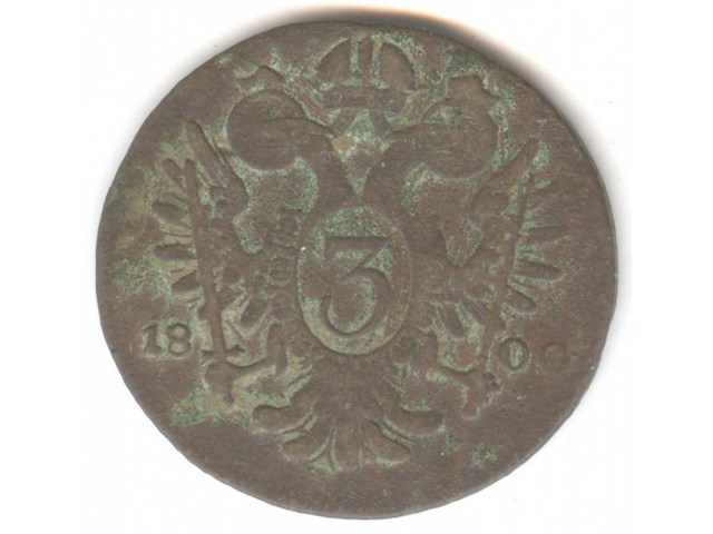 Austrija 3 kreuzer 1800 E