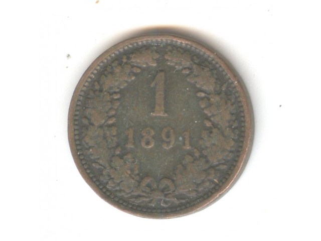 Austrija 1 kreuzer 1891