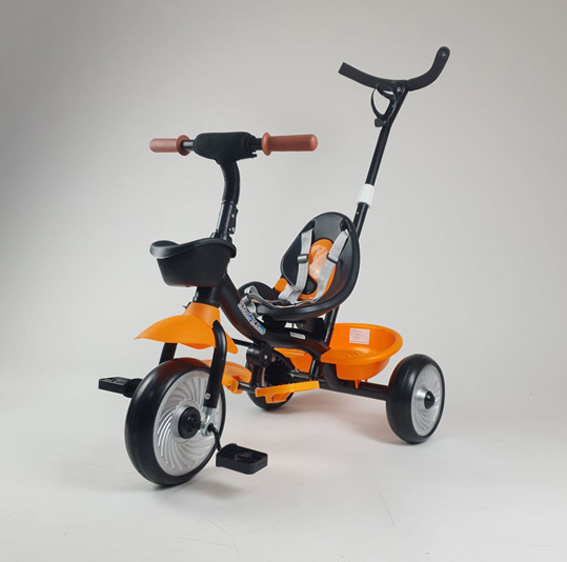 Narandžasti tricikl sa ručicom za guranje model 429