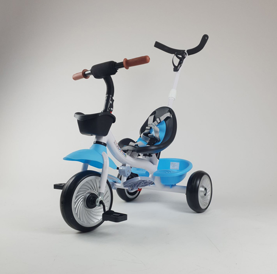 Plavi tricikl sa ručicom za guranje model 429