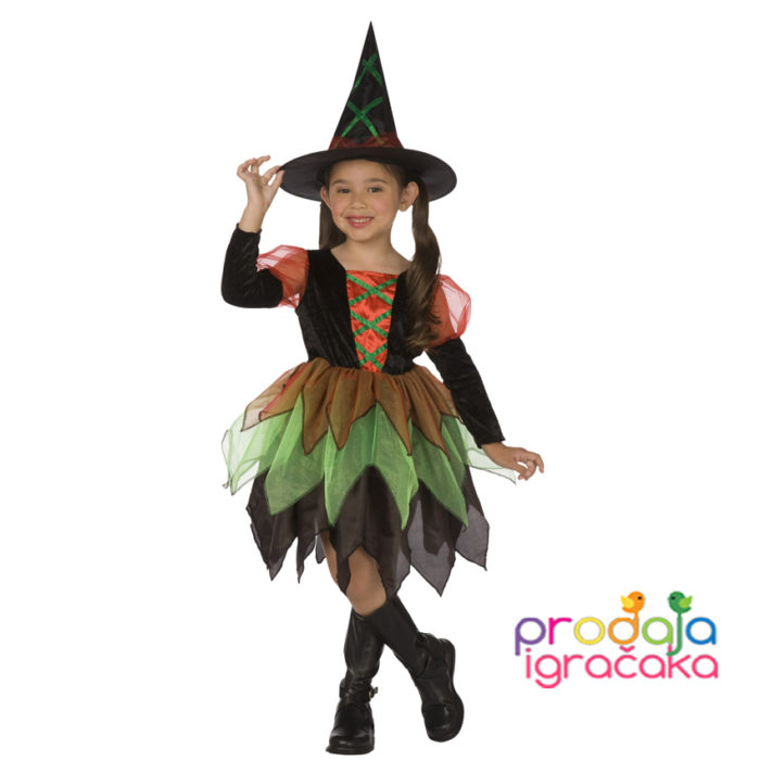 Veštica kostim za uzrasta decu 7-9 godine
