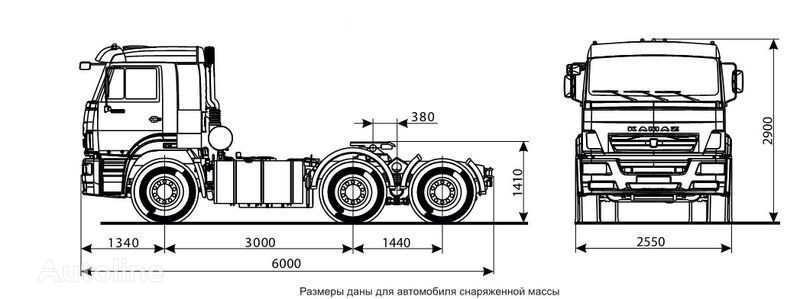 Novi KamAZ 6460 (6h4) tegljač