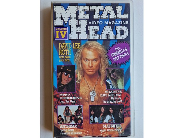 Metalhead Video Magazine Volume 4 Anthrax Megadeth VHS