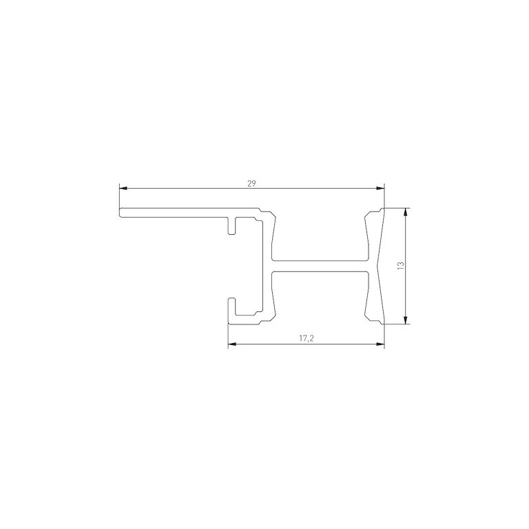 LED N staklena polica 2m GLAX7