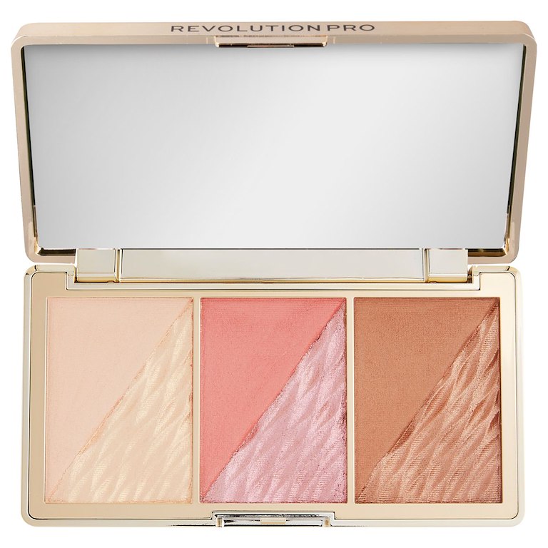 Paleta rumenila, bronzera i hajlajtera REVOLUTION PRO Crystal Luxe 8.4g