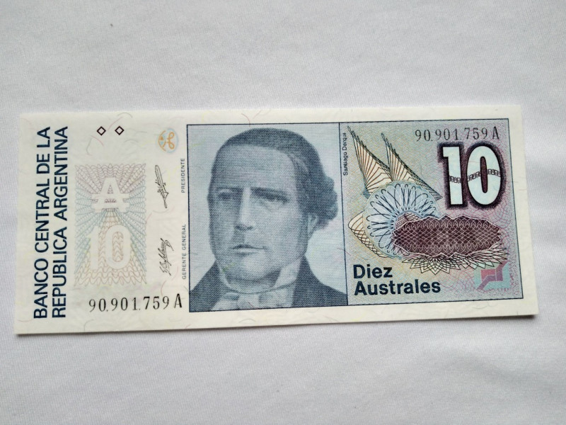 Argentina 10 australes,1985 god.UNC,P 325