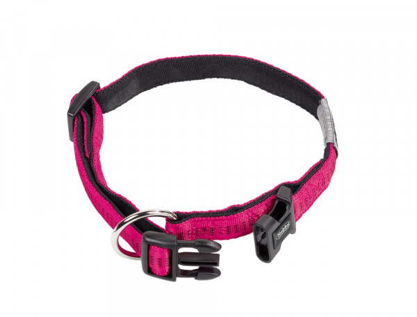 Nobby Dog Soft Grip ogrlica S/M pink-crna 20mm