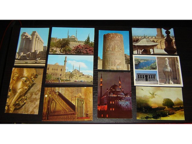 LOT od 10 nekorišćenih razglednica EGIPTA 1