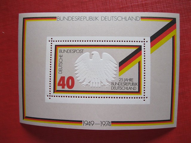 Blok Nemačka, 1974, 25 god Bundes, MNH