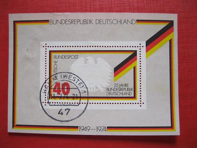 Blok Nemačka-Bundes, žigosan,