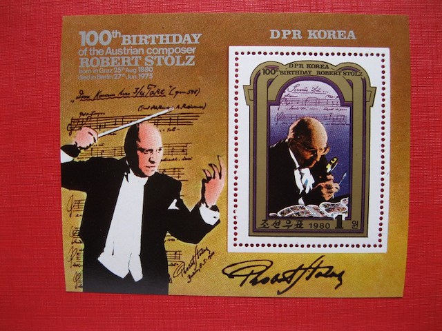 Blok DPR Korea - 100 god rođenja Robert Stolz , MNH