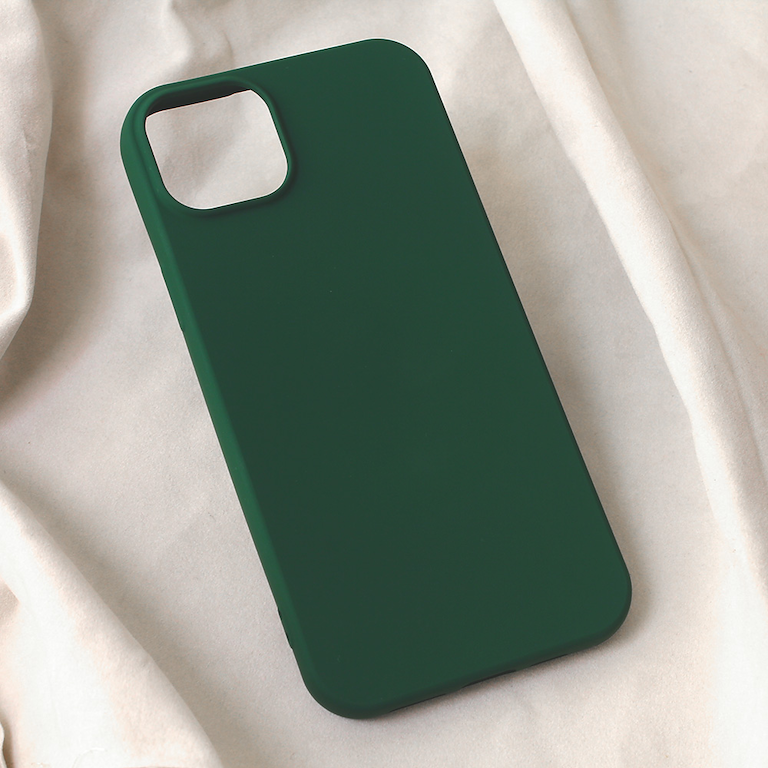 Maska(futrola) Teracell Soft Velvet za iPhone 15 Plus 6.7 tamno zelena