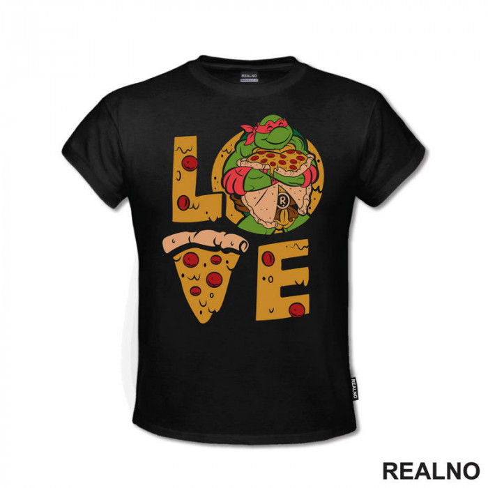 PIZZA LOVE - RAFAELO - NINDŽA KORNJAČE - MAJICA