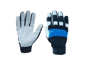 SW Moto rukavice plavo-crno-bele s