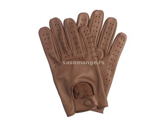 SW Kožne rukavice za vožnju svetlo braon veličina s