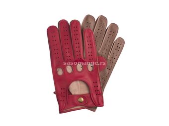 SW Kožne rukavice za vožnju crveno braon veličina s