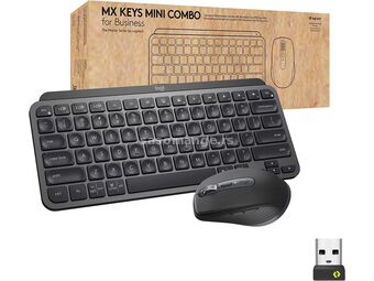 LOGITECH Bežična tastatura i miš MX Keys Mini Combo US/ tamno sivi