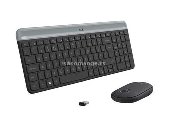 LOGITECH Bežična tastatura i miš MK470 Slim YU/ tamno sivi
